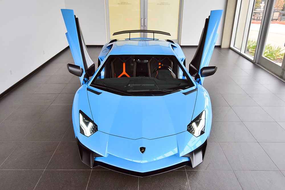 Azure Blue Lamborghini Aventador